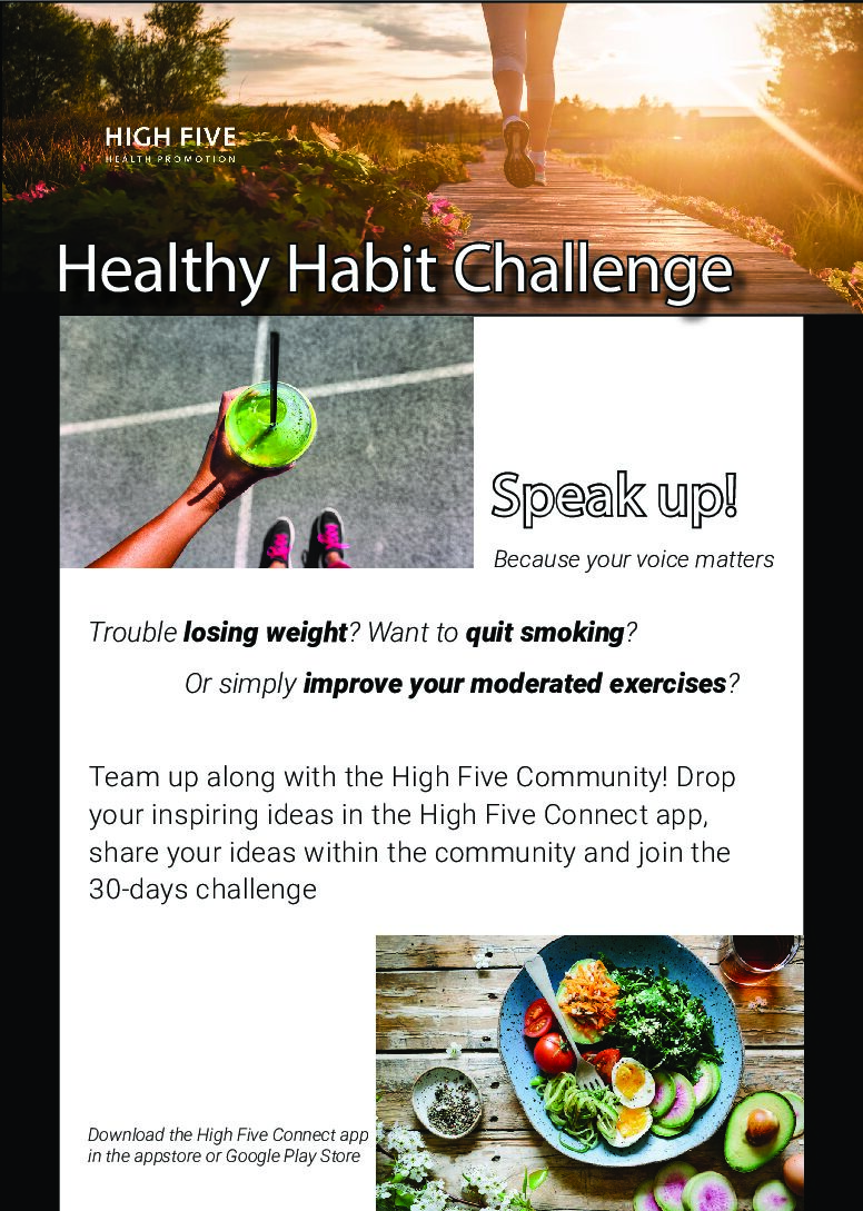 TC 3 – Healthy Habit challenge | We Are Highfive